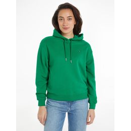 Kapuzensweatshirt Tommy Hilfiger "REG FLAG ON CHEST HOODIE" Gr. S (36), grün (olympic green) Damen Sweatshirts