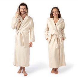 Möve Unisex-Bademantel MÖVE "Chenillebiesen" Bademäntel Gr. S, beige (natur) Bademantel Bademäntel