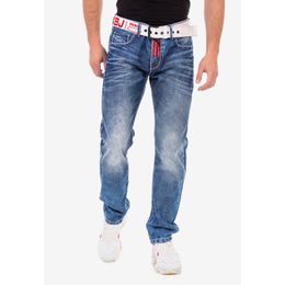 Cipo & Baxx Straight-Jeans CIPO & BAXX Gr. 38, Länge 32, blau Herren Jeans 5-Pocket-Jeans