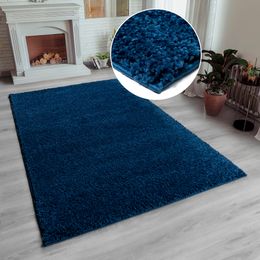 Hochflor-Teppich Home Affaire "Shaggy 30" Teppiche Gr. B/L: 200 cm x 290 cm, 30 mm, 1 St., blau Esszimmerteppiche Teppich, Uni Farben, besonders weich und kuschelig