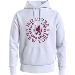 Kapuzensweatshirt Tommy Hilfiger "BIG ICON CREST HOODIE" Gr. L, weiß (white) Herren Sweatshirts