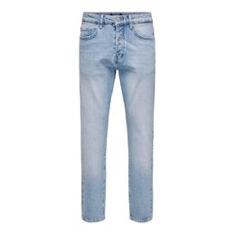 Only & Sons ONLY & SONS Regular-fit-Jeans Regular Denim Pants mit Rissen 5-Pocket Jeans Hose 7128 in Hellblau