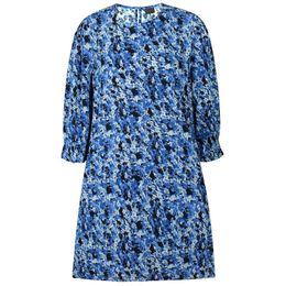 ZE-ZE Nordic Blusenkleid Blusenkleid gemustert Lapis blue aus Viskose