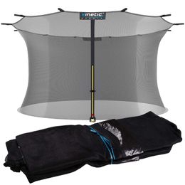 KINETIC SPORTS Trampolin Sicherheitsnetz - Ersatznetz mit Reißverschluss, Schutznetz Ersatz Fangnetz für Gartentrampoline Ø 400 cm, für 12 Netzpfosten