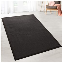 Karat Sisal-Teppich Amazonas Schwarz Mit Bordüre