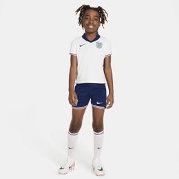 England 2024 Stadium Home Dreiteiliges Nike Replica Fußballtrikot-Set für jüngere Kinder - Weiß