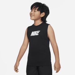 Nike Dri-FIT Multi+ Kurzarm-Trainingsoberteil für ältere Kinder (Jungen) - Schwarz