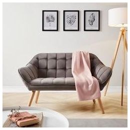 Sofa 'Monique' Grau Samt