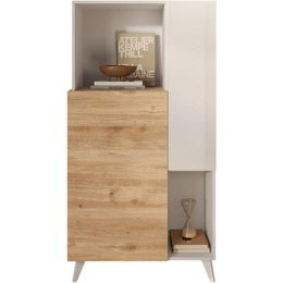 Inosign Highboard Monaco Höhe 154 cm, Kommode mit 2 Türen, Sideboard, Schrank, Soft/Self Closing, weiß