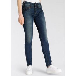 Herrlicher Slim-fit-Jeans PEARL SLIM ORGANIC extra komfortabel, blau