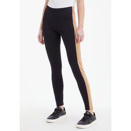 Calvin Klein Jeans Leggings COLOR BLOCKING LEGGINGS mit CK-Schriftzug in Kontrastfarbe, schwarz