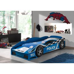 Vipack Kinderbett Police Car 70 x 140 cm blau lackiert
