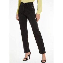 Calvin Klein Jeans Straight-Jeans HIGH RISE STRAIGHT im 5-Pocket-Style, schwarz
