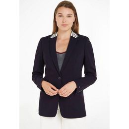 Tommy Hilfiger Longblazer SLIM PUNTO VIS SB BLAZER mit gestreiftem Reverskragen, blau