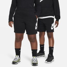 Nike Sportswear Club Fleece French-Terry-Shorts für ältere Kinder (erweiterte Größen) - Schwarz