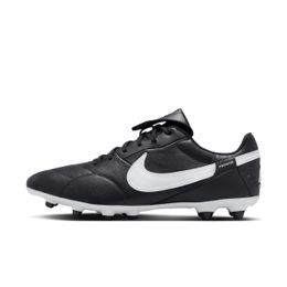 Nike Premier 3 Low-Top-Fußballschuh für normalen Rasen - Schwarz