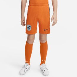 Niederlande 2024 Stadium Home Nike Dri-FIT-Replica-Fußballshorts für ältere Kinder - Orange