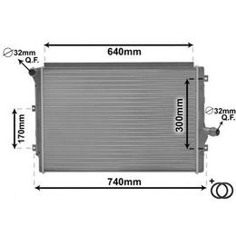 Van Wezel Kühler, Motorkühlung mit Zubehör für VW Passat B7 1.6 TDI 2.0 4motion SEAT Leon Golf Plus V SKODA Octavia III 4x4 VI R B6 Jetta IV 16V