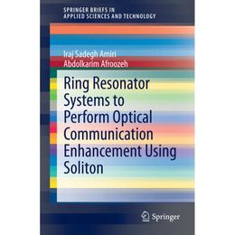 Springer Nature Ring Resonator Systems to Perform Optical Communication Enhancement Using Soliton - Iraj Sadegh Amiri, Abdolkarim Afroozeh, Kartoniert (TB)