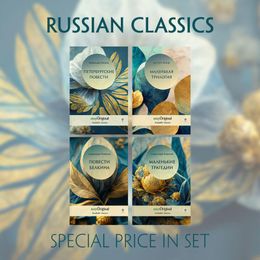 EasyOriginal Readable Classics / Russian Classics - 4 books (with audio-online) - Readable Classics - Unabridged russian edition with improved readability, m. 4 Audio, m. 4 Audio, 4 Teile - Alexander Puschkin, Gebunden