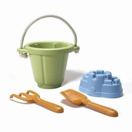 GREENTOYS - Sandspielzeug mit grünem Eimer 4 Teile