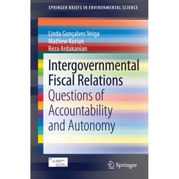 Springer Intergovernmental Fiscal Relations - Linda Gonçalves Veiga, Mathew Kurian, Reza Ardakanian, Kartoniert (TB)
