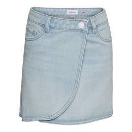 Vero Moda GIRL - Jeans-Rock VMBETTY SHORT WRAP in light blue denim, Gr.140