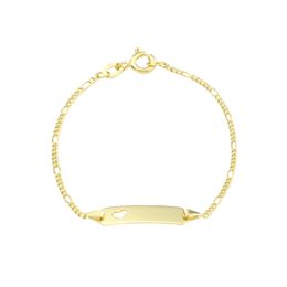 Goldarmband Amor "Herz, 2014332" Armbänder Gr. Gelbgold 375, gelb (gelbgoldfarben) Mädchen Mädchenschmuck