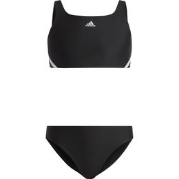Adidas Performance Bustier-Bikini-Set, Logo-Print, Racerback, für Kinder, schwarz, 170