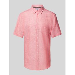 Christian Berg Regular Fit Leinenhemd mit Button-Down-Kragen