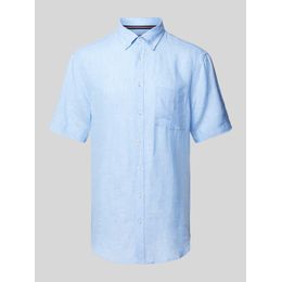 Christian Berg Regular Fit Leinenhemd mit Button-Down-Kragen