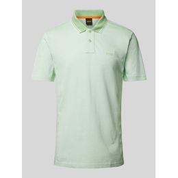 BOSS Orange Slim Fit Poloshirt mit Label-Print