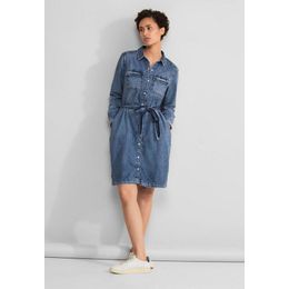 Street One Jeanskleid mit Knopfleiste, blau