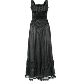 Sinister Gothic Langes Gothickleid Langes Kleid schwarz in L