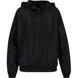 Urban Classics Ladies Recycled Oversized Pullover Jacket Übergangsjacke schwarz in L