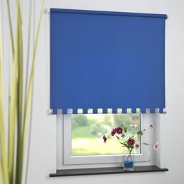 Bella Casa Seitenzugrollo Kettenzugrollo Volantrollo Rollo Eckig lichtdurchlässig 82 x 180 cm blau f