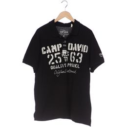 CAMP DAVID Herren Poloshirt, schwarz, Gr. 56