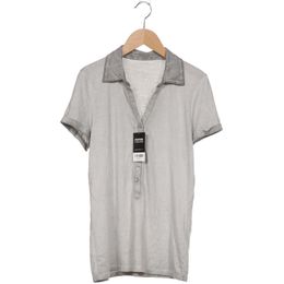 Oui Damen Poloshirt, grau, Gr. 36