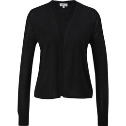 s.Oliver Strickjacke, Rippbündchen, für Damen, schwarz, 44