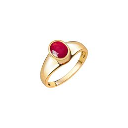 Vivance Fingerring »585/- Gelbgold glanz oval Rubin« gelb 019 (60,0) Schöner Damenring aus 585/- Gelbgold