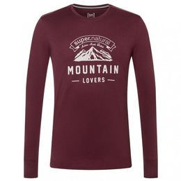 super.natural - Mountain Lovers L/S - Longsleeve Gr S rot
