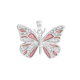 Vivance Kettenanhänger »925/- Sterling Silber rhodiniert Schmetterling« () weiß one-size Schöner Anhänger aus 925/- Sterling Silber rhodiniert