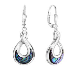 Vivance Paar Ohrhänger »925-Sterling Silber rhodiniert Abalone« weiß + blau one-size Schöne Ohrhänger aus 925 Sterling Silber rhodiniert