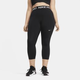 Nike Pro Crop-Leggings mit mittelhohem Bund für Damen - Schwarz