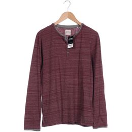 EDC by Esprit Herren Langarmshirt, bordeaux