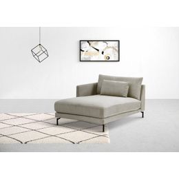 Inosign Chaiselongue Tarek 157/110 cm, Sofa, mit losen Rückenkissen, beige