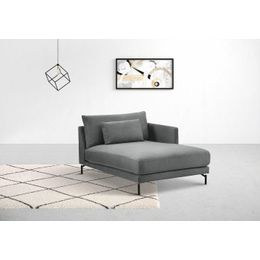 Inosign Chaiselongue Tarek 157/110 cm, Sofa, mit losen Rückenkissen, grau