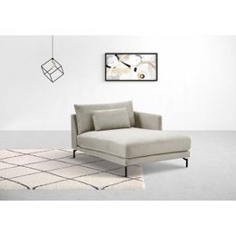 Inosign Chaiselongue Tarek 157/110 cm, Sofa, mit losen Rückenkissen, beige