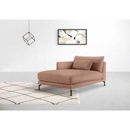 Inosign Chaiselongue Tarek 157/110 cm, Sofa, mit losen Rückenkissen, rosa