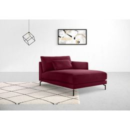 Inosign Chaiselongue Tarek 157/110 cm, Sofa, mit losen Rückenkissen, rot